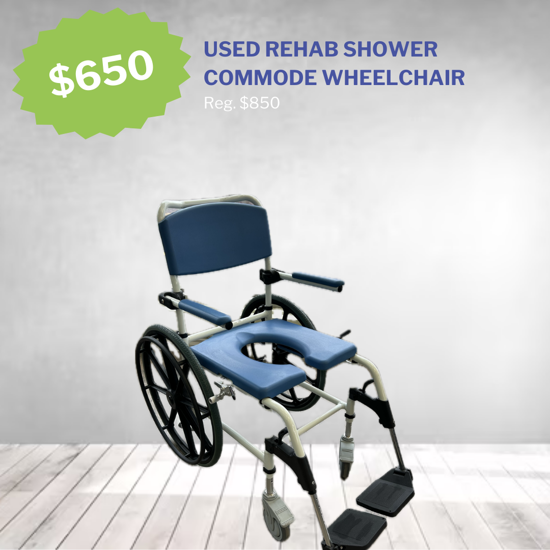 Aluminum Shower Mobile Commode Transport Chair (Used) – Performance ...